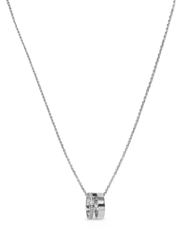Hugo Boss Double-ring Chain Necklace - Silver