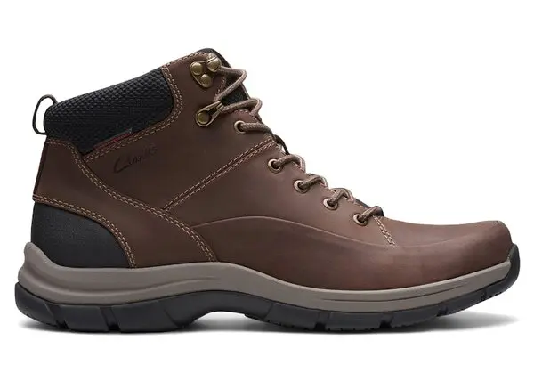 Clarks Walpath Mid Leather - Dark Brown
