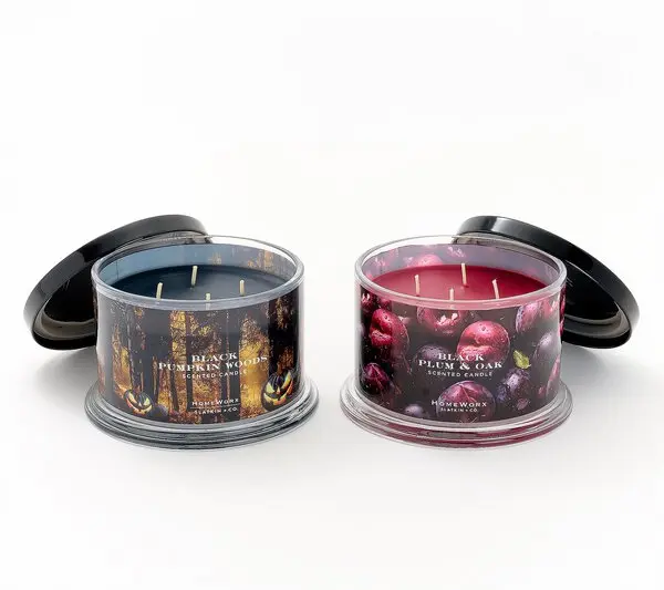 HOMEWORX BY SLATKIN + CO. S/2 18oz Thrills & Chills Candles