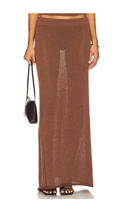 SNDYS Cali Maxi Skirt - Chocolate