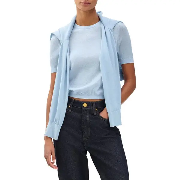 Rag & Bone Adeline Short Sleeve Cashmere Sweater