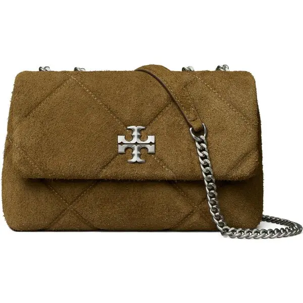 Tory Burch Small Kira Quilted Suede Convertible Shoulder Bag