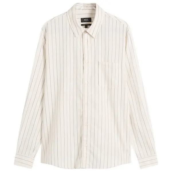 A.p.c. Clement Stripe Shirt - Ecru