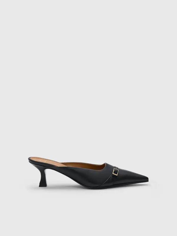 ATP ATELIER Cesana Leather Mules - Black