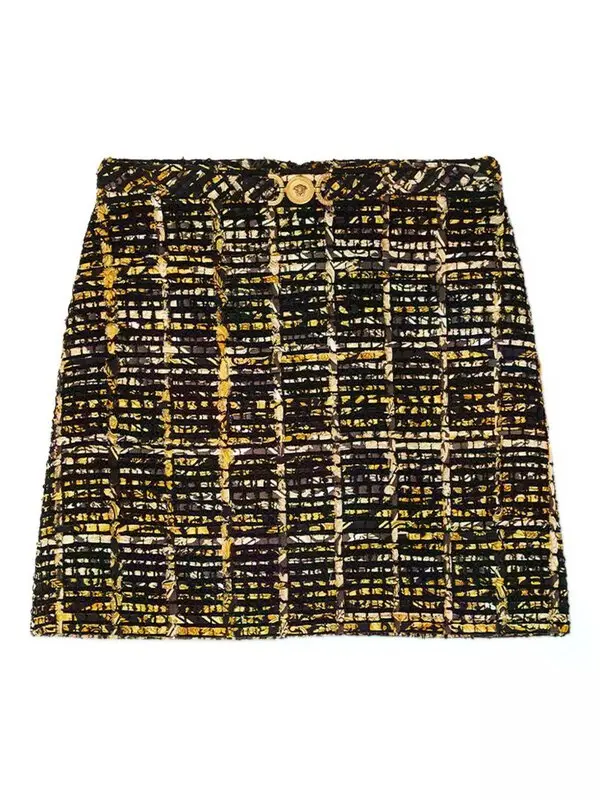 Versace Tweed A-line Mini Skirt