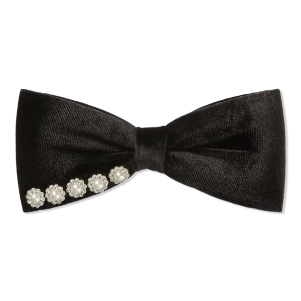 SCUNCI Elite Bow Barrette With Pearls
