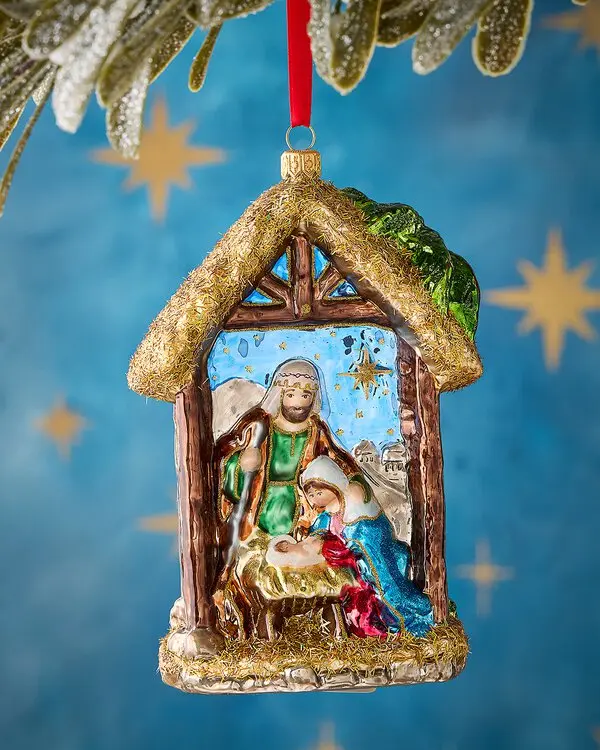 JOHN HURAS Nativity Picture Ornament