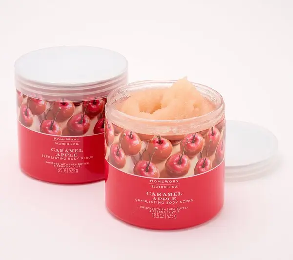 HOMEWORX BY SLATKIN + CO. S/2 19oz Body Scrub Caraapple