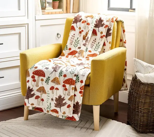 HAY & HARVEST Oversized 60x80 Harvest Plush Throw