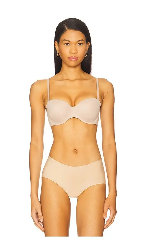 Calvin Klein Lightly Lined Strapless Bra In Nude - Cedar