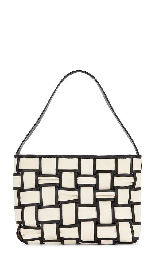 ST. AGNI Border Woven Mini Tote - Canvas
