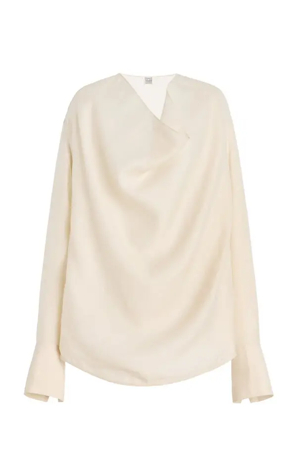 TOTÊME Cowl Neck Blouse - Ivory