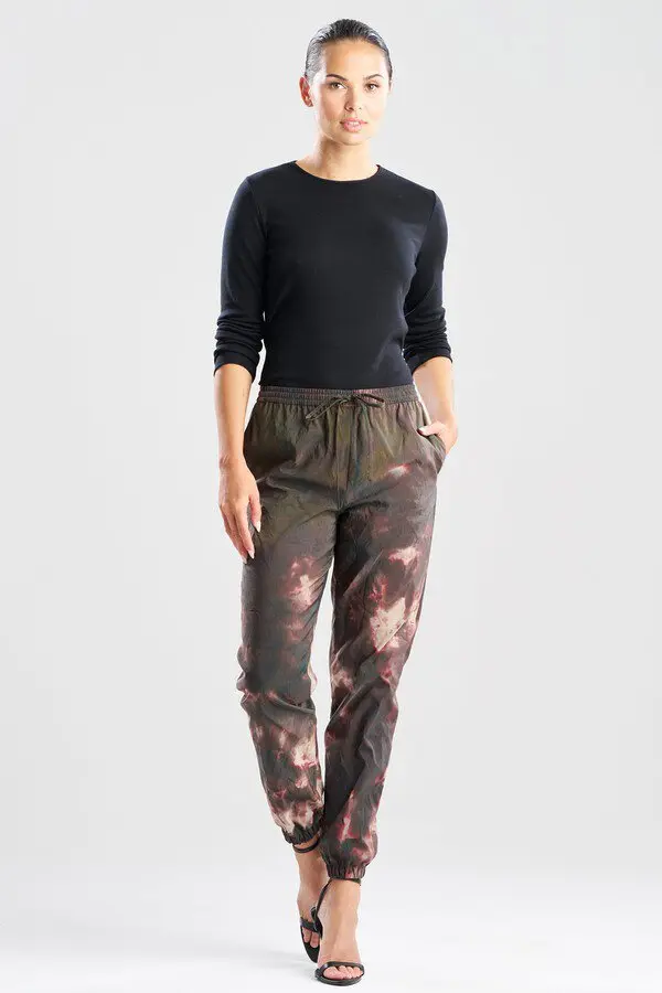 Natori Niji Tie Dye Taffeta Joggers