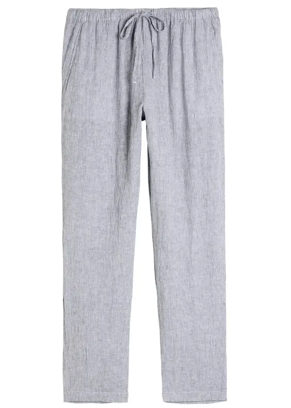 Eileen Fisher Striped Linen Trousers