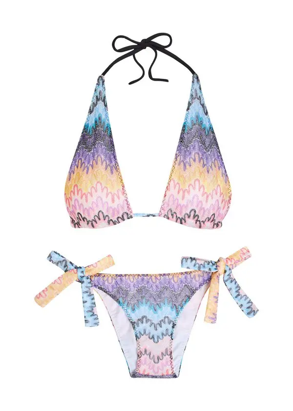 Missoni Zigzag Fine-knit Triangle Bikini