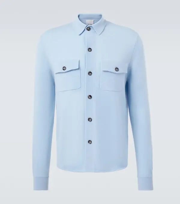 ALLUDE Wool And Cashmere Overshirt - Blue