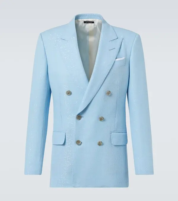 TOM FORD Sequined Wool-blend Blazer