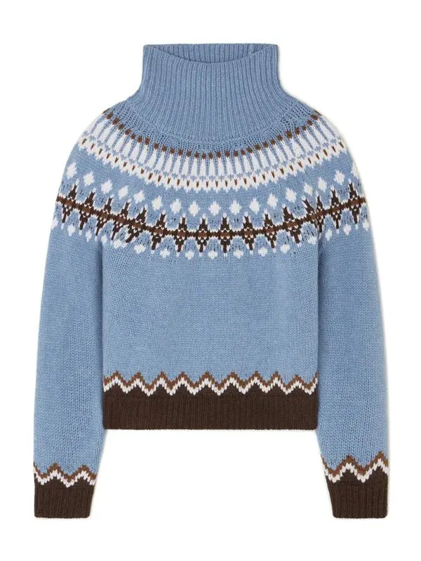 Alanui Virgin Wool Turtleneck - Celestial/multicolor