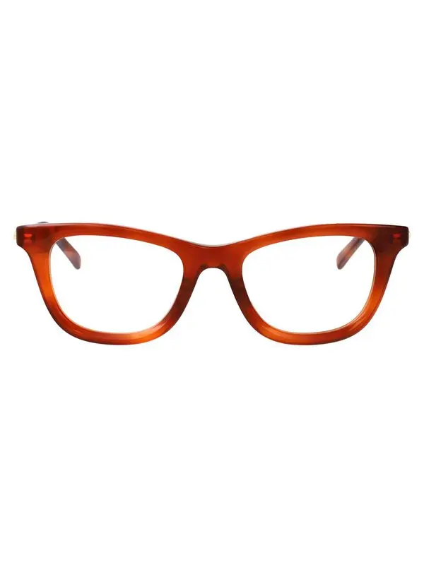 Gucci Full Rim Rectangle Eyeglasses - Havana-havana-transparent
