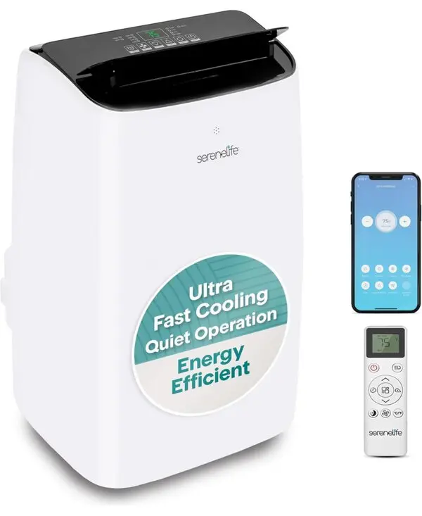 SERENELIFE 10300 Btu Portable Inverter Air Conditioner With Cooling