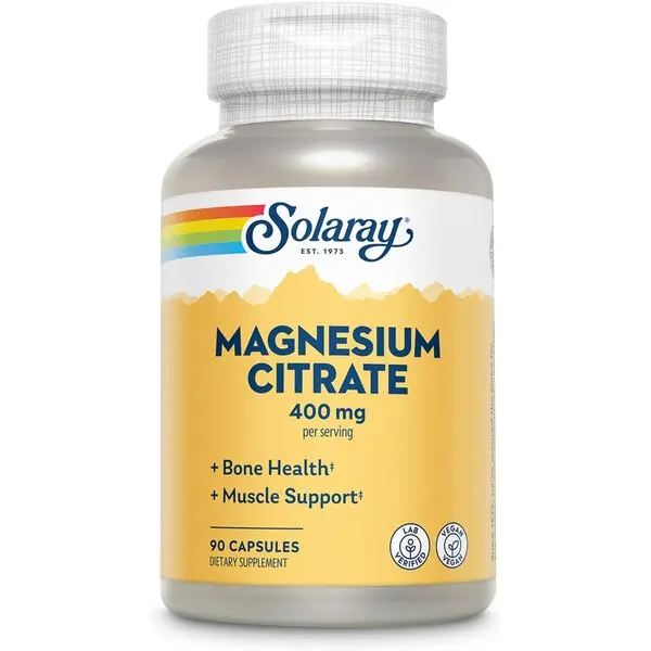 SOLARAY Magnesium Citrate 90 Capsules