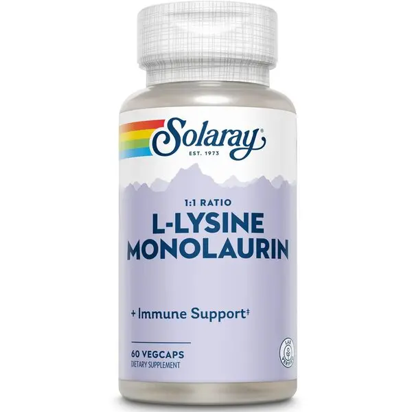 SOLARAY L-lysine Monolaurin 1:1 60 Capsules