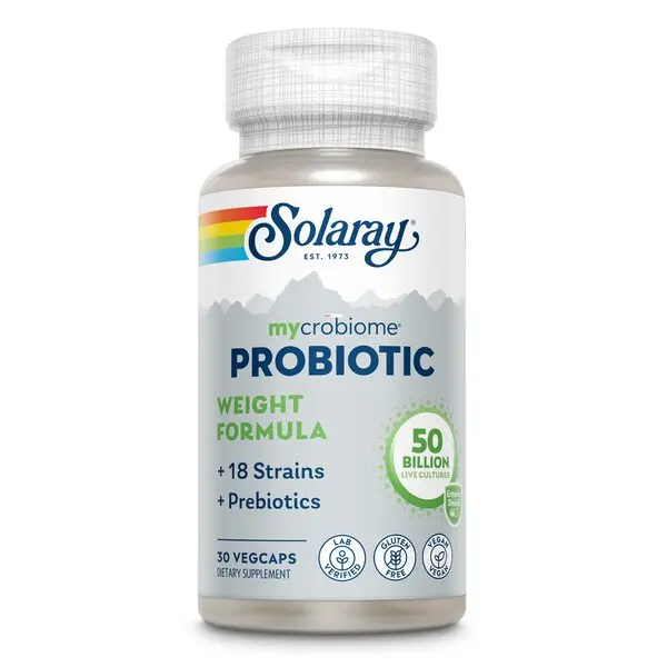 SOLARAY Mycrobiome Probiotic Weight Formula 50b Once Daily 30 Capsules