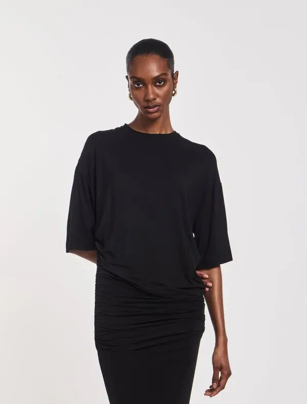 NINETY PERCENT Aria Ruched Tee