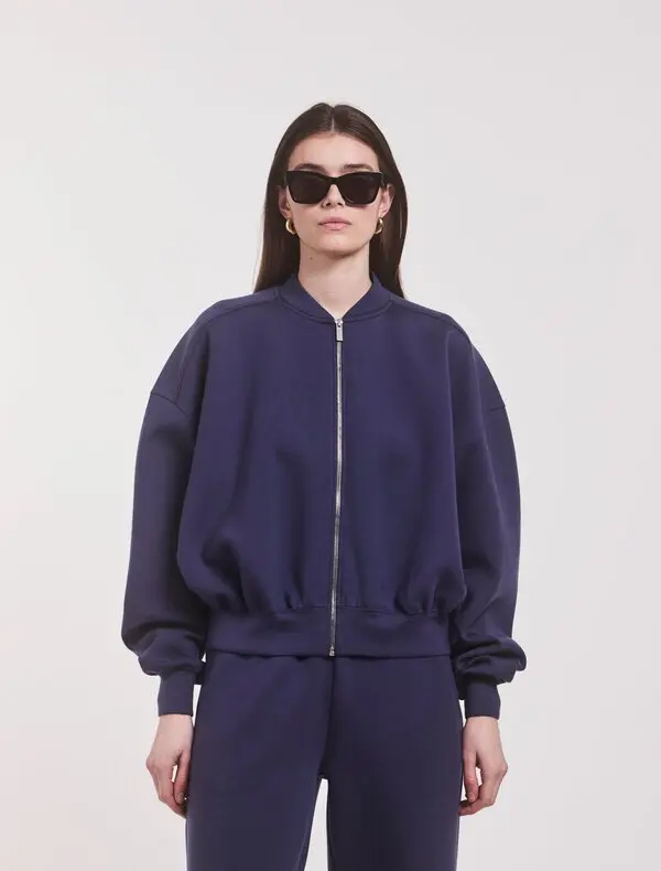 NINETY PERCENT Classic Lounge Zip Jacket - Summer Navy