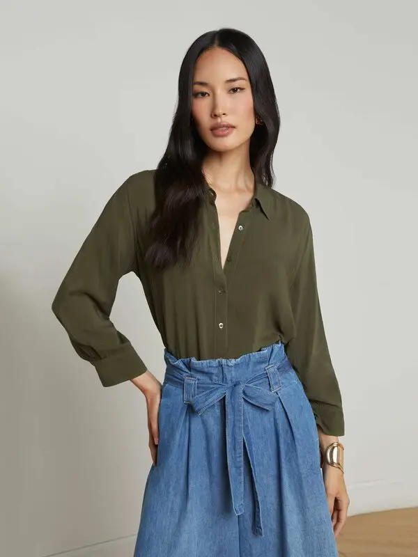 L'Agence Marlene Relaxed Fit Blouse