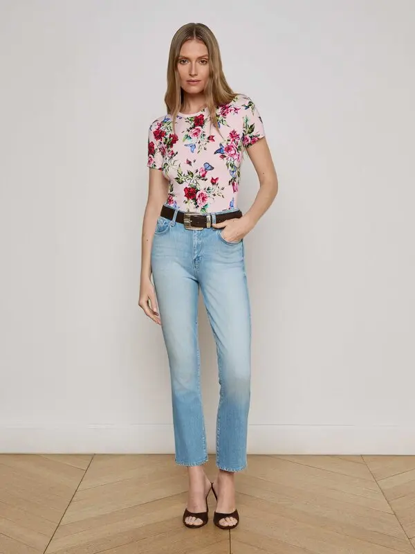 L'Agence Mira Cropped Bootcut Jean - Barker