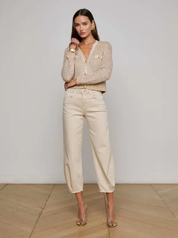 L'Agence Krista Tapered Jean - Biscuit