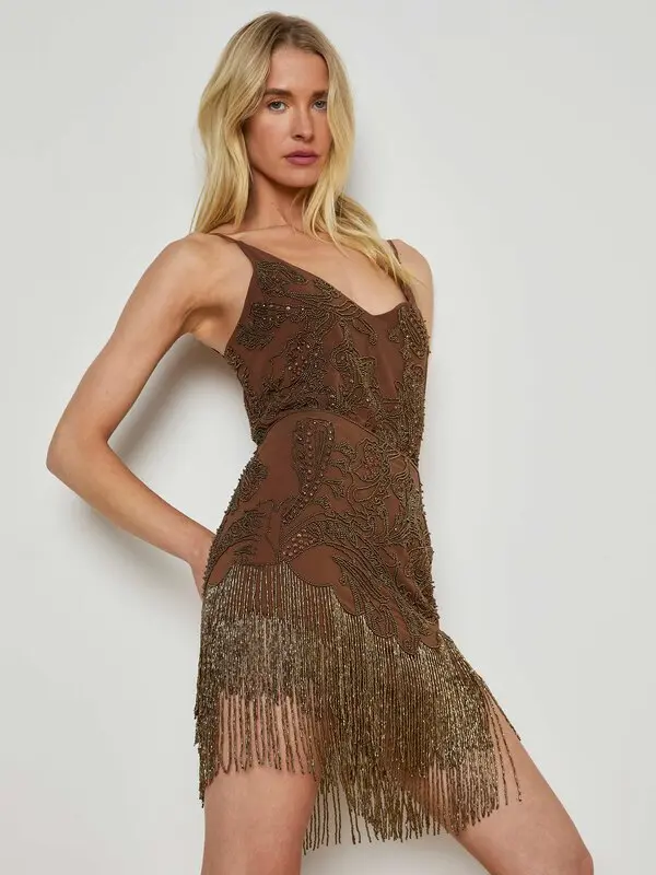 L'Agence Embellished Mini Skirt