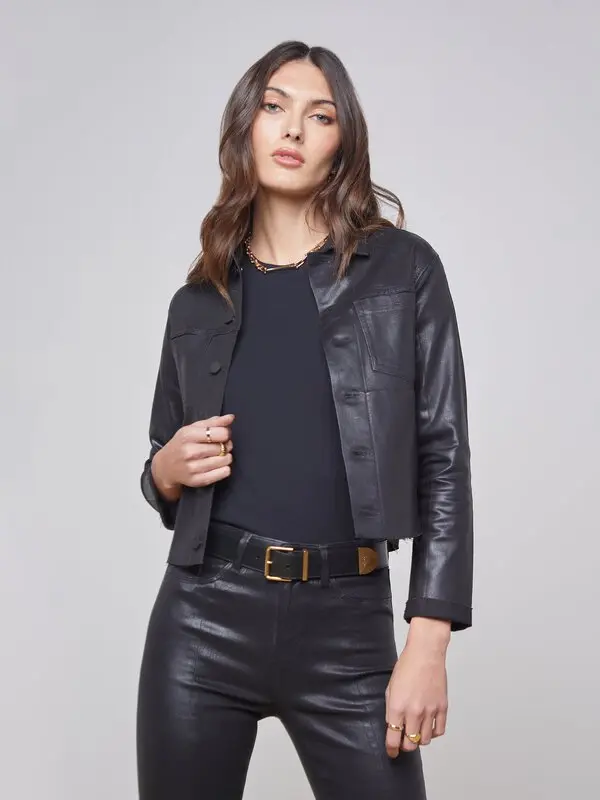 L'Agence Janelle Coated Denim Jacket