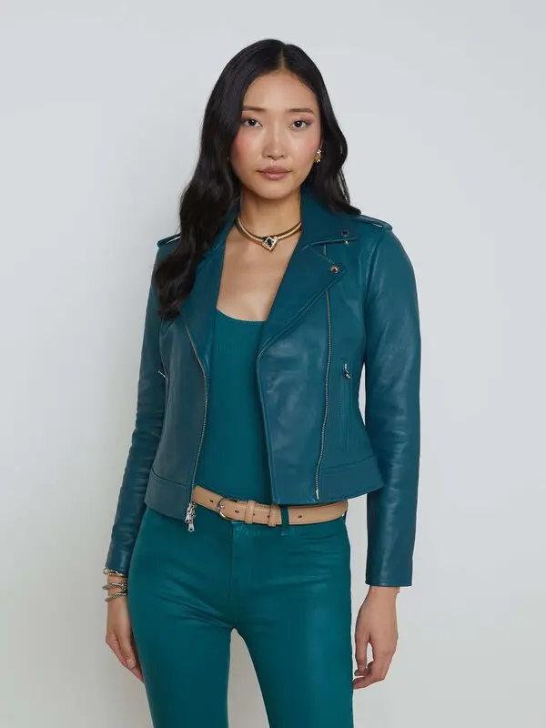 L'Agence Biker Leather Jacket