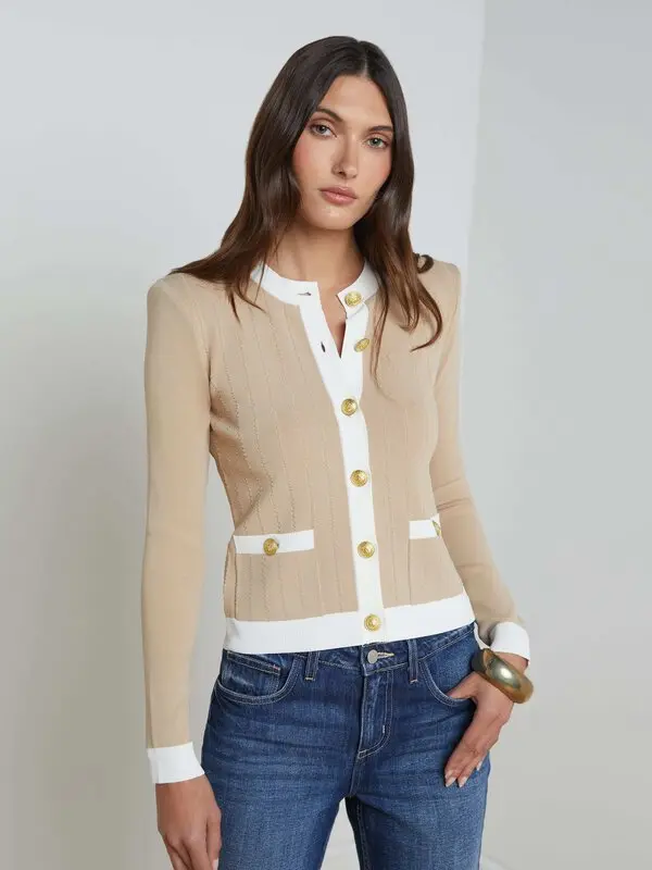 L'Agence Leon Fitted Cardigan