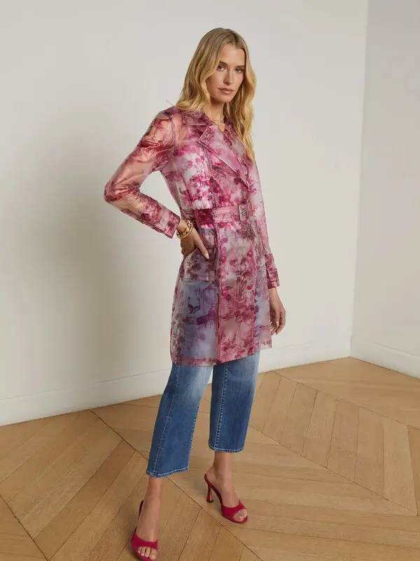 L'Agence Safiya Printed Raincoat