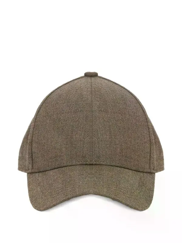 YVES SALOMON Curved-brim Cap - Brown