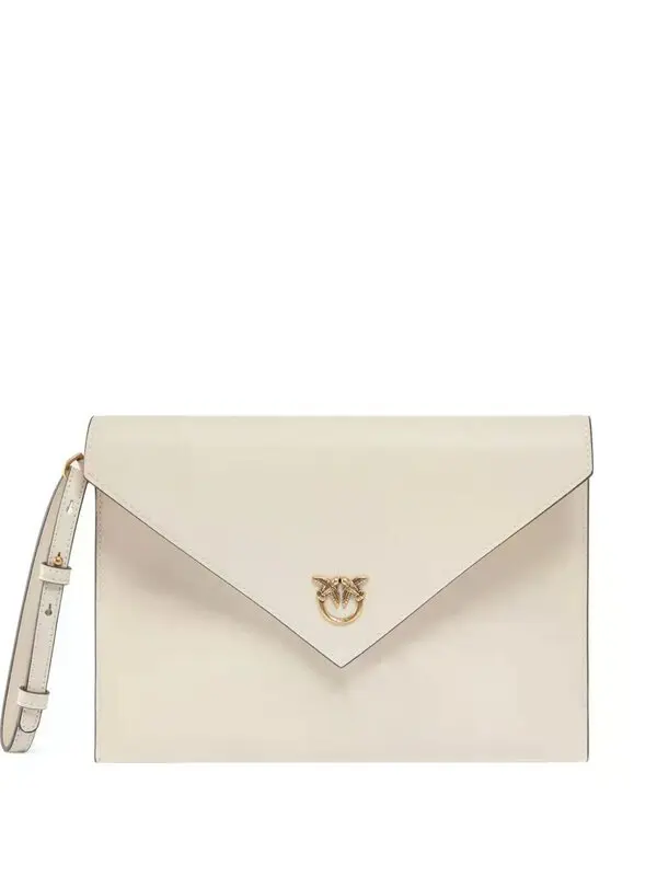 Pinko Love Birds Envelope Clutch - White