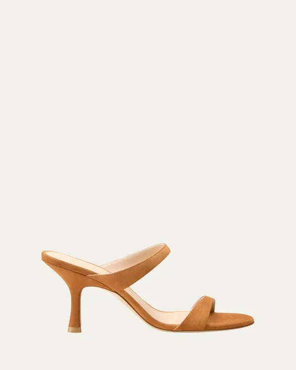 STUART WEITZMAN Nudist Suede Slide Sandals