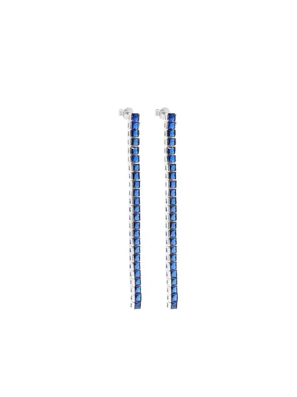 IZABEL DISPLAY Tennis Earrings - Silver