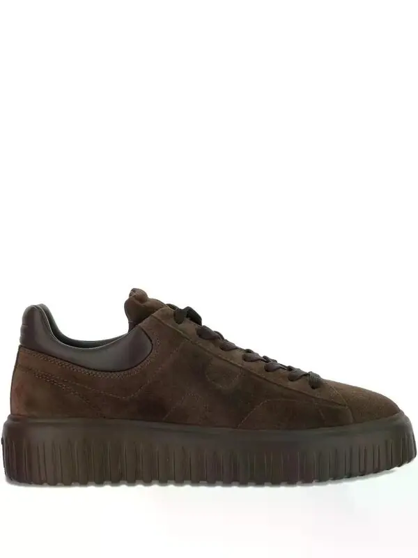 Hogan Platform Lace-up Sneakers - Brown