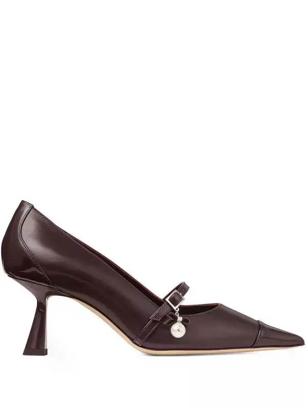JIMMY CHOO 65mm Aren Pearl-embellished Pointed-toe Pumps