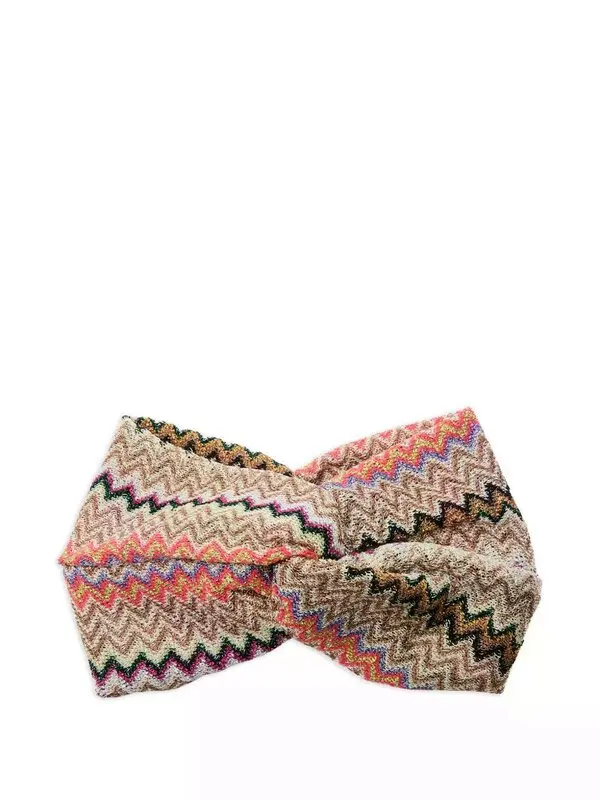 Missoni Zigzag Knitted Headband - Neutrals