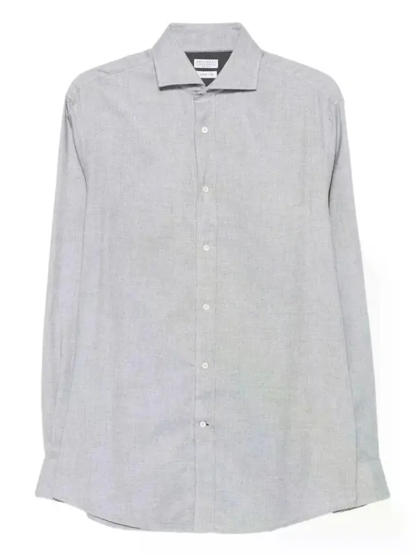 Brunello Cucinelli Long-sleeve Button-down Shirt - Grey