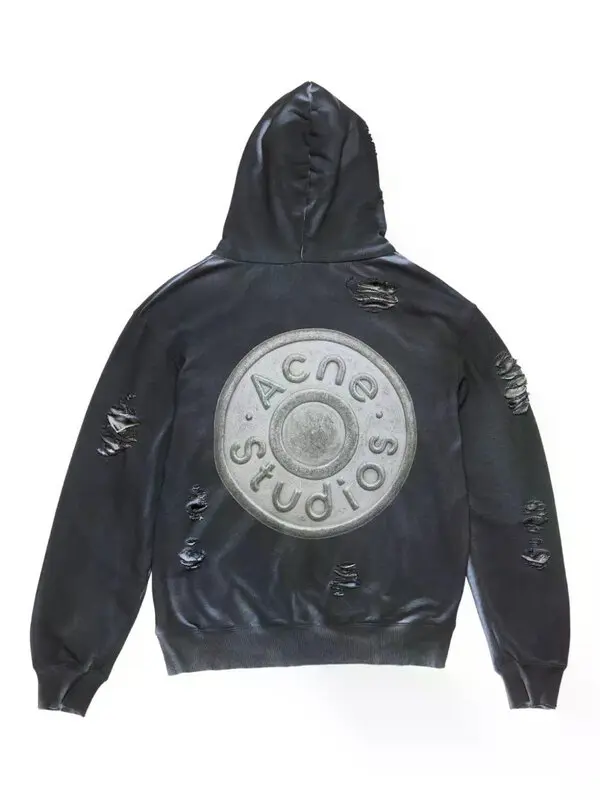 Acne Studios Distressed Zip-up Hoodie