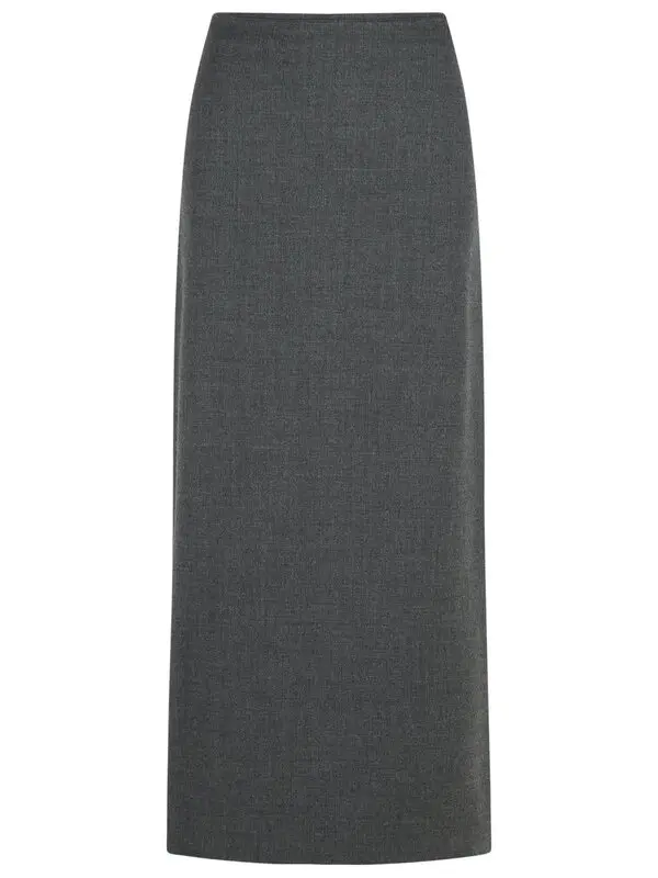 Loulou De Saison Samos Virgin Wool Skirt - Grey