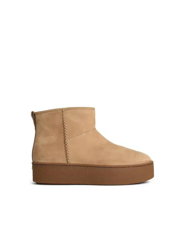 Hogan Suede Ankle Boots - Beige