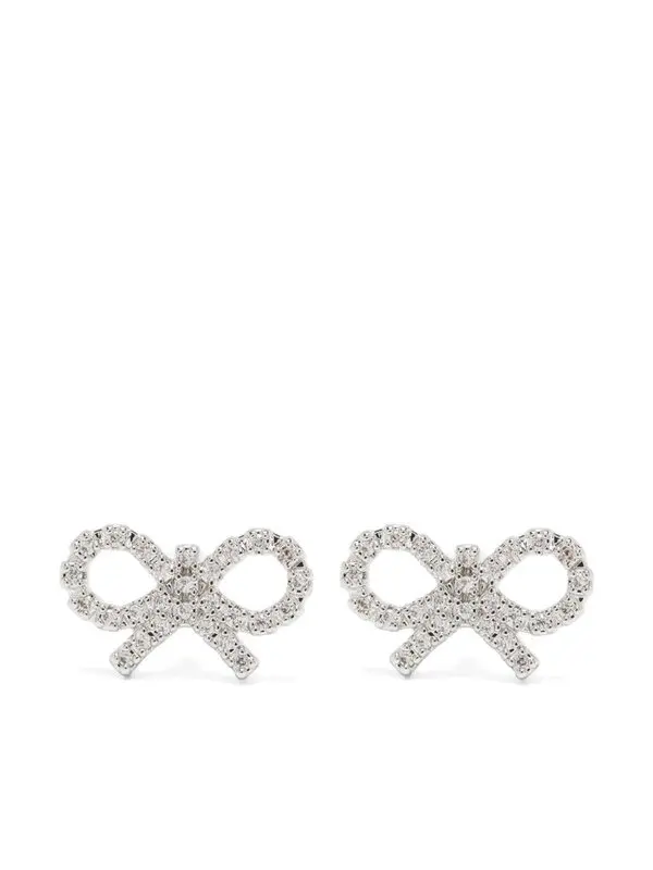 SELF-PORTRAIT Micro Bow Earrings - Silver