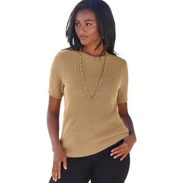 JESSICA LONDON Shaker Tee - Soft Camel